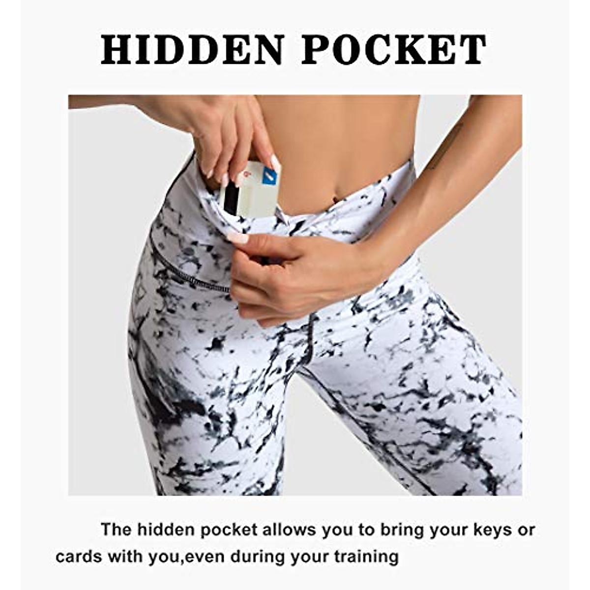 Dragon Fit Compression Yoga Pants with Inner Pockets in High Waist Athletic Pants Tummy Control Stretch Workout Yoga Legging