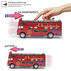 HONGTUO Bus Toys for Toddlers 1:48 with Lights Singing die-Casting Toy car Preschool Children boy Girl Toy car 3-5, 7 Years Old…
