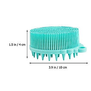 Silicone Sensory Brush Scalp Scrubber Silicone BER Dual-Sided Bath Shower Loofah Shampoo Scalp Brush Massager Body Cleansing Brush for Gentle Exfoliation Massage Scalp Scrub
