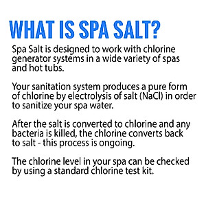 Hot Tub Spa Salt - Pool Salt for Salt Systems and Chlorine Generators Including Ace Freshwater, Hotspring, Jacuzzi, Caldera, Chloromatic - 5 Lbs/500 Gallons - Sea Salt Superstore