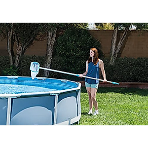 Intex 29051E Leaf Rake for Above Ground Pool Maintenance, 1-Pack, Blue