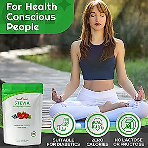 Natural Mate Zero Calorie Sweetener, 16 oz - Organic Stevia Granular Powder Blended with Erythritol - 2:1 Sugar Replacement for Keto, Paleo, Low GI