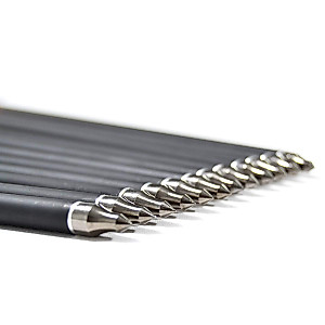 VNAKER 20 Inch Carbon Crossbow Bolts 12 Pack and Hunting Broadheads 6 Pack, Carbon Crossbow Arrows for Hunting and Outdoor Practice(Black)