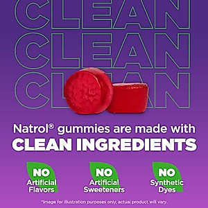Natrol Kids Melatonin 1mg, Supplement for Restful Sleep, Sleep Gummies for Children, 60 Raspberry-Flavored Melatonin Gummies, 60 Day Supply