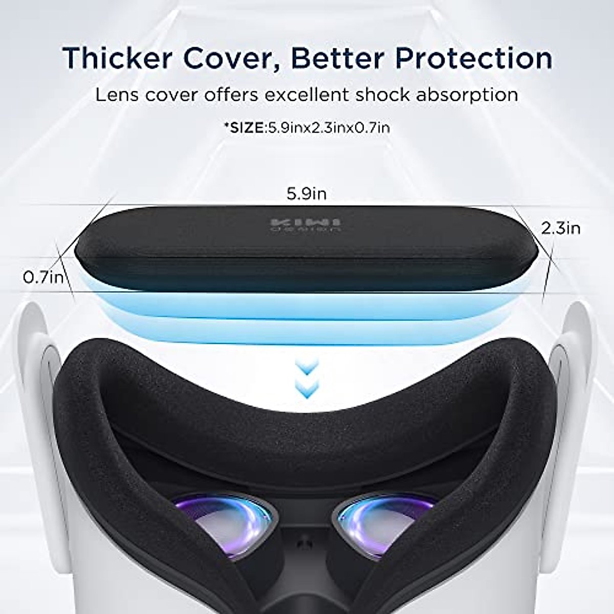 KIWI design VR Facial Interface Bracket with Anti-Leakage Nose Pad and Lens Protector Compatible with Valve Index Accessories