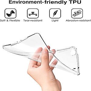 ORIbox Case for iPad 7th and iPad 8th and iPad 9th Gen [10.2 Inch] Clear,with 4 Corners Shockproof Protection, TPU Back Cover for iPad, Clear