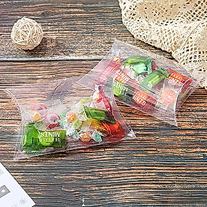 Ezek 20pcs Clear Pillow Gift Boxes 5 x 4.1 x 1.6 inches Transparent Container for Present Ornaments Jewelry Accessories Flowers Christmas Wedding Birthday Party Baby Shower Favors.