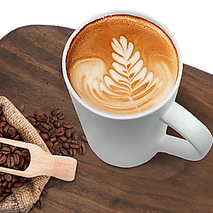 YINUOWEI 20oz Porcelain Coffee Mugs Set Large Ceramic Handled Milk Mug Drinking Cups for Tea, Coffee, Cocoa, Pure White