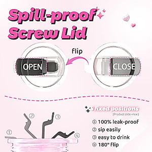 winiwo 20 oz Tumbler with Handle, Easy to Hold, Travel Coffee Mug with Screw Lid, Spill-proof, Insulated Cups, Built-in Up Down Flip, Fit Most Car Cup Holders, Commute, School, Home, Office