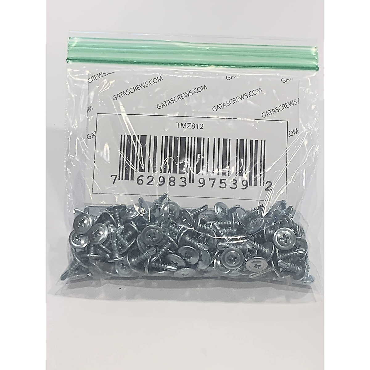 #8 x 1/2" Phillips Modified Truss Head Self-Drilling Tek Screw, Zinc Plated Steel for Sheet Metal - Pack 144 Units GATASCREWS