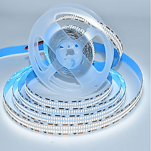 SUYOOULIN LED Strip Lights, 16.4ft Dimmable DC 12V SMD 2835 2400 LEDs 52000LM Super Bright Flexible LED Ribbon Strip, Non-Waterproof IP21 for Home, Party Decoration(Daylight White 6500K)