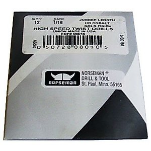 (12 Pk) - 13/64 High Speed Norseman Drill Bits