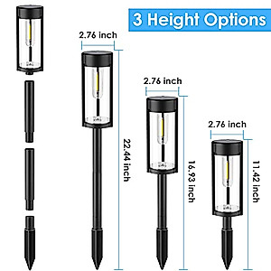URPOWER Solar Pathway Lights, 6 Pack Solar Outdoor Lights IP65 Waterproof Decorative Solar Garden Lights, Auto On/Off Solar Powered Landscape Path Lighting for Driveway Walkway Yard Lawn Patio Decor
