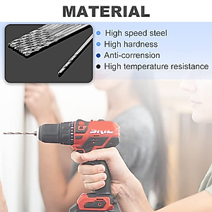 Mtsooning 10PCS High Speed Steel Twist, 1.4mm Cobalt Drill Bit with Straight Shank Electrical Drilling Tool, Used for Wood Cast Iron Aluminum Alloy Plastic Fiberglass DIY Craft