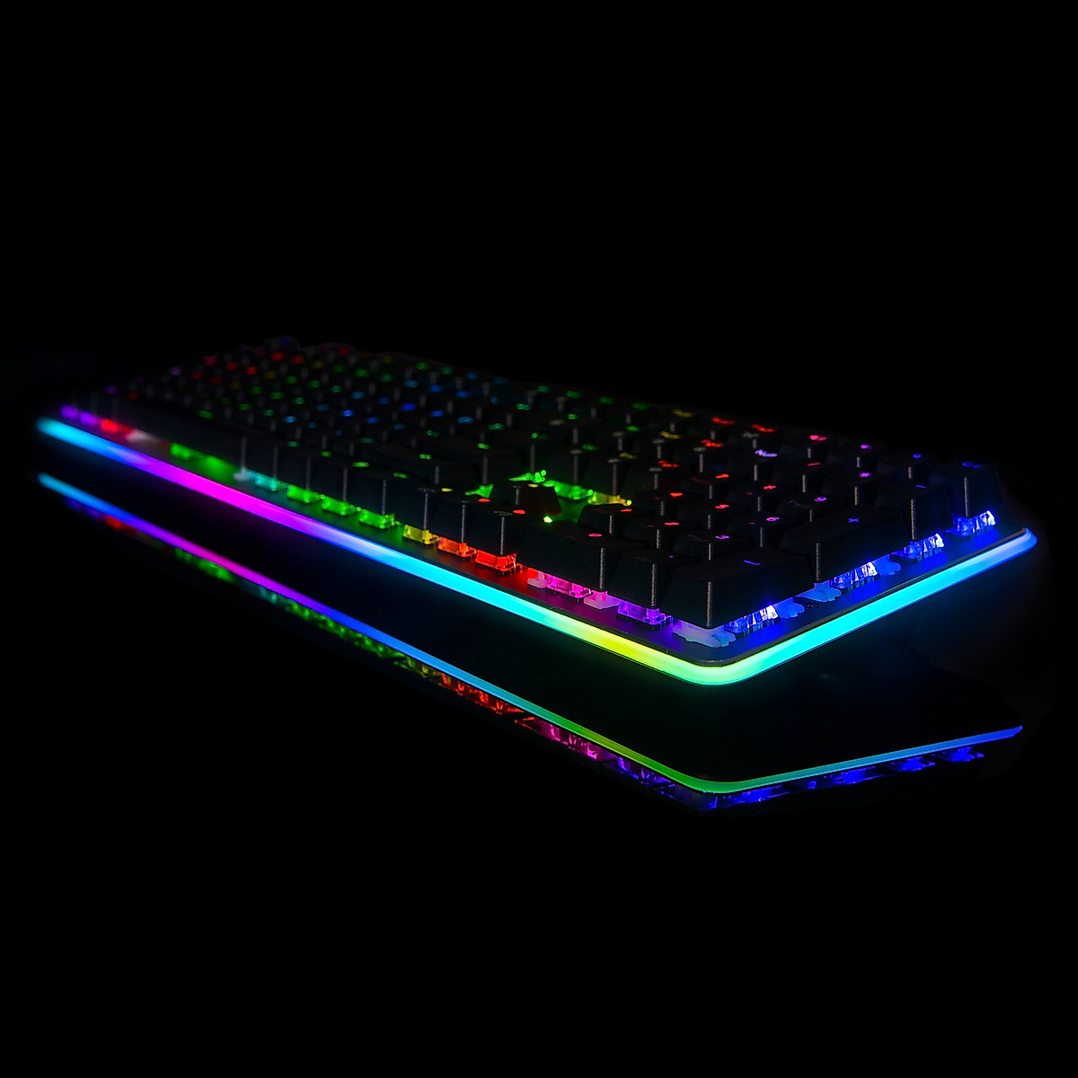 Rosewill Mechanical Gaming Keyboard, RGB LED Glow Backlit Computer Mechanical Switch Keyboard for PC, Laptop, Mac, Software Customizable - Professional Gaming Brown Mechanical Switch