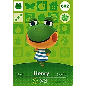 Animal Crossing Happy Home Designer Amiibo Card Henry 092/100 by Nintendo
