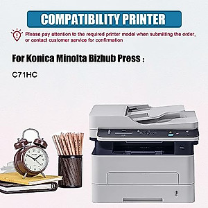 RIOMAN TN621 Toner Cartridge Compatible with Chip Replacement for Konica Minolta High Yield Compatible for Konica Minolta Bizhub Press C71HC Toner Printers 1 Cyan Pack