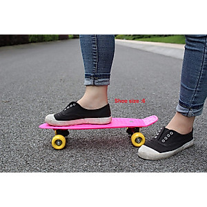 SK8MEMO 17X5inch Mini Skateboard, Mini Cruiser Skateboard for Beginners…