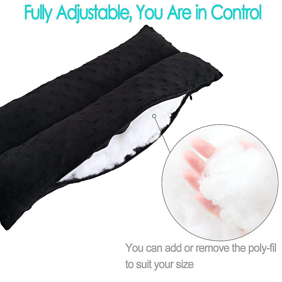 Hysterectomy Pillow Abdominal Post Surgery Pillows with Pocket Comfort for Ice Heat Packs Tummy Tuck Belly Incision Recovery Seatbelt Gifts Women Patients Minky Dot Black