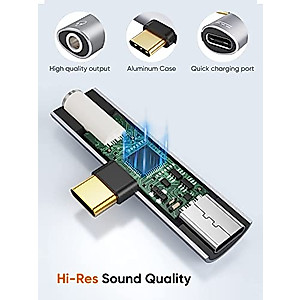 Bundle – 2 Items: USB C to 3.5mm Headphone Adapter and Headphone Splitter Adapter
