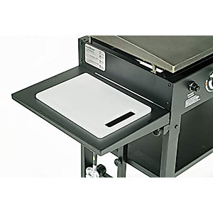 Blackstone 1853 Flat Top Gas Grill 2 Burner Propane Fuelled Rear Grease Management System 28” Outdoor Griddle Station for Camping with Built in Cutting Board and Garbage Holder, 28 Inch, Black