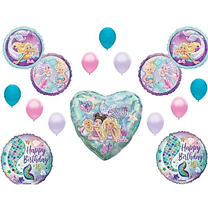 C and S Party Supply Mermaid Happy Birthday Party Balloons Decoration Supplies Ocean
