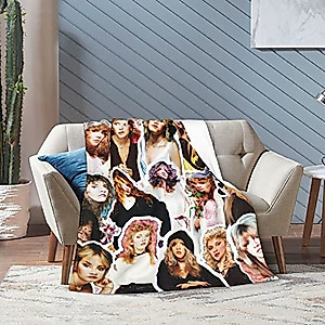 Blanket Stevie Nick Soft and Comfortable Warm Fleece Blanket for Sofa, Office Bed car Camp Couch Cozy Plush Throw Blankets Beach Blankets