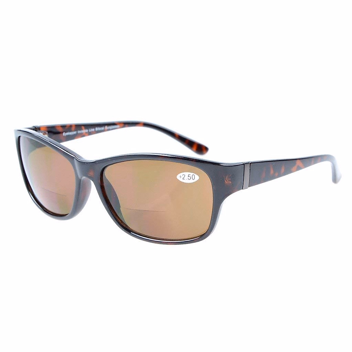 Eyekepper Bi-Focal Sunshine Readers Fashion Bifocal Sunglasses Tortoise/Brown Lens +2.5