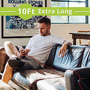 BrexLink USB C to Lightning Cable(10ft, MFi), Fast Charging Support Power Delivery, Nylon Braided Cable Compatible with Phone 12/12 Pro/11/11 Pro/11 Pro Max/XS Max/XS/XR/X/8/8 Plus,Red