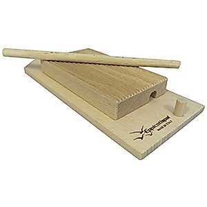 Eppicotispai Garganelli and Gnocchi Stripper with Paddle, Natural Beechwood, Brown