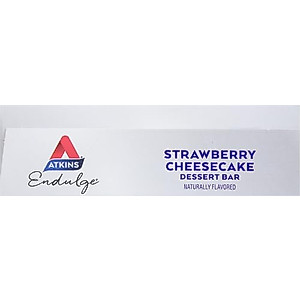 Atkins Endulge Treat Strawberry Cheesecake Dessert Bar, 6 Ounce, 5 Count (Pack of 1)