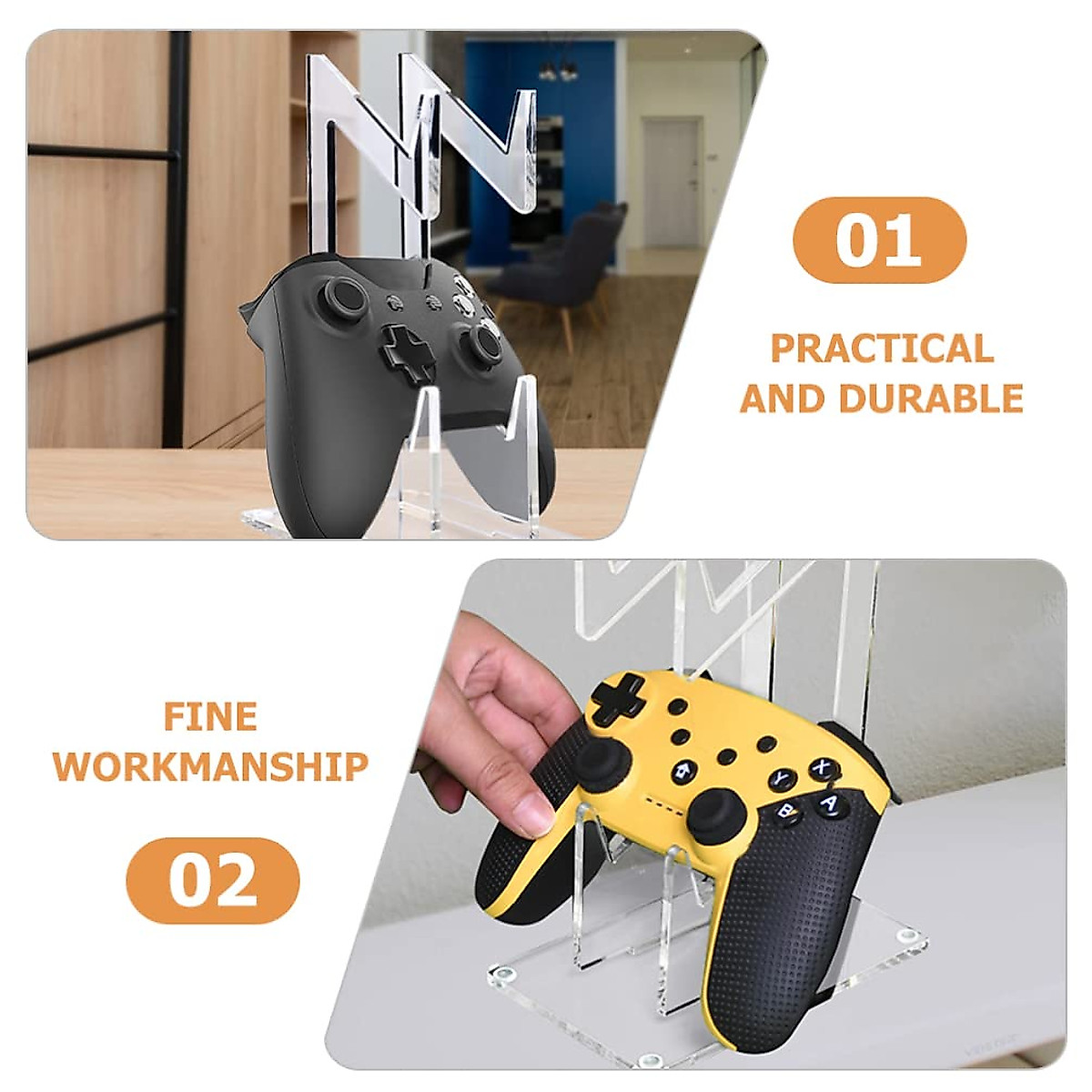 Headphone Storage Rack Clear Headphone Supports Game Handle Holder Headphone Display Holder Game Controller Storage Rack Controller Support Stand Game Controller Bracket