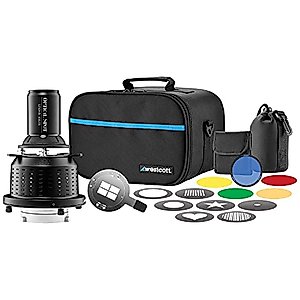 Westcott Optical Spot by Lindsay Adler (Bowens Mount) with 150mm EF Mount Lens, 8 GOBO Designs, 5 Color Gels, & Travel Case