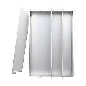 9.8x6.2x1.6in Detachable Rectangular Tin Cake Pan with Cake Cream Spatulas Set, Food-grade Battenberg Cake Mold - Adjustable Non-stick Coating Even Heat Distribution For Making Brownie Bread Cake