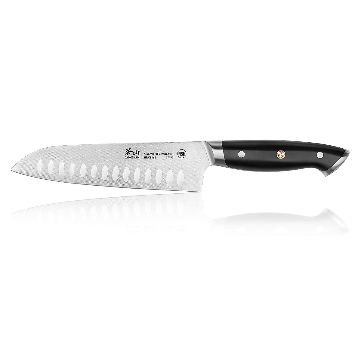 Cangshan Z Series 62496 German Steel Forged Santoku Knife, 7-Inch