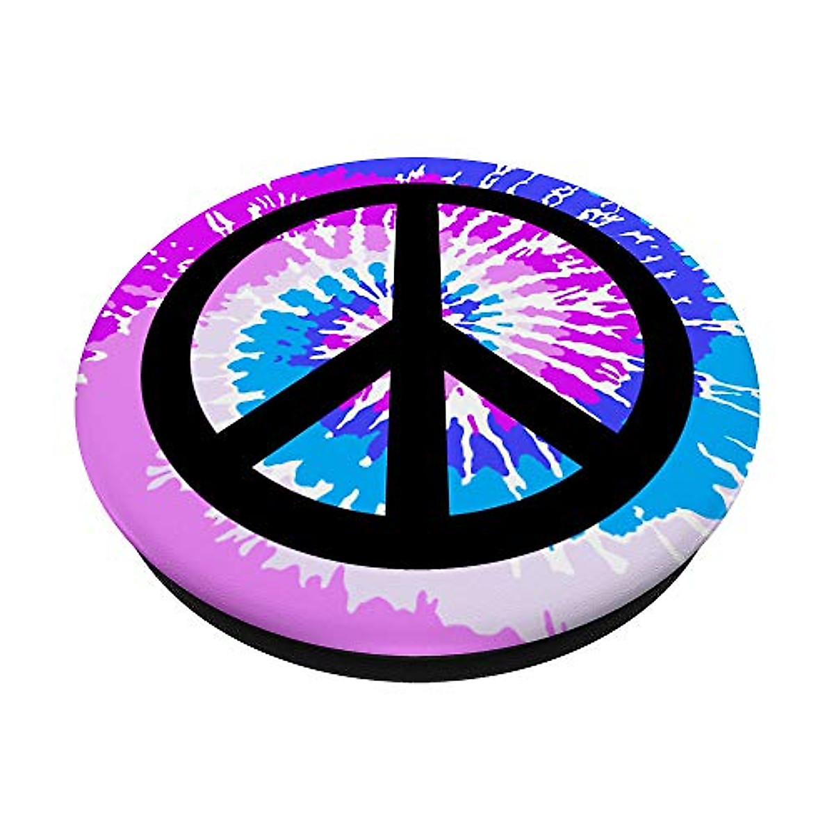 Peace Sign Tie Dye Pattern Purple Pink Light Blue PopSockets PopGrip: Swappable Grip for Phones & Tablets