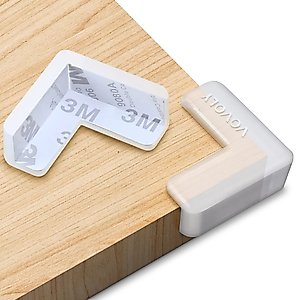 Vovoly 12Pack Corner Protector Baby, Clear Safe BPA Free Silicone Table Corner Protectors for Baby, Soft Baby Proof Corners, 100% Strong 3M Prepasted Furniture Corner Guard & Edge Safety Bumpers.