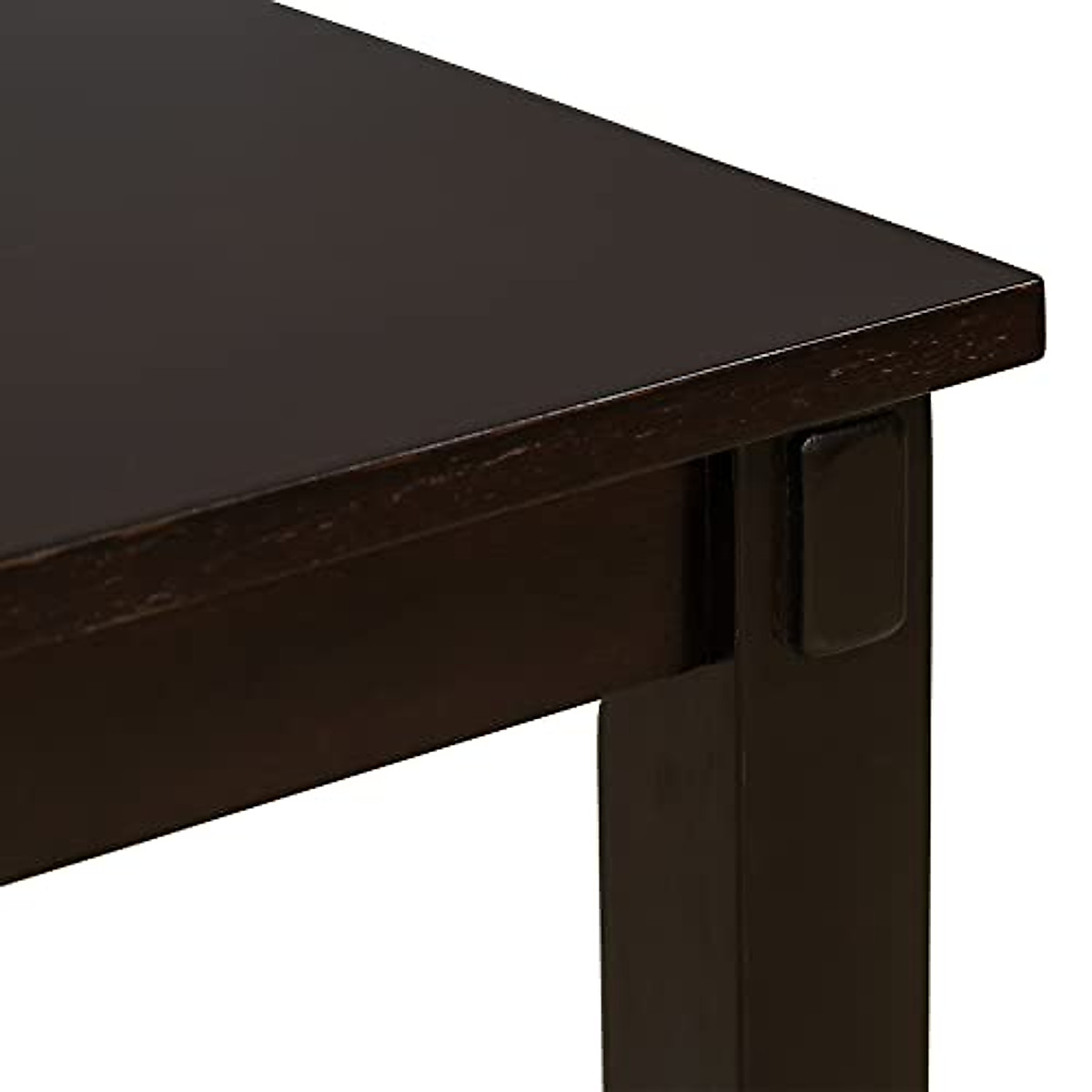 OYN 6-Piece Kitchen Room Sets, Wooden Rectangular Table with 4 Cushion Dining Chairs and Padded Bench,Espresso