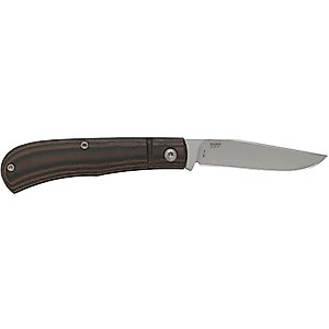 CRKT Venandi EDC Folding Pocket Knife: Lightweight Everyday Carry Knife, Slip Joint Lock, G10 Handle with SS Inlay 7100,Brown