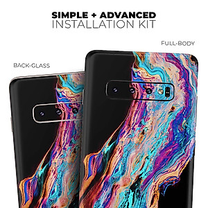 DesignSkinz Liquid Abstract Paint V71 Protective Vinyl Decal Wrap Skin Cover Compatible with The Samsung Galaxy S20 (Screen Trim & Back Glass Skin)