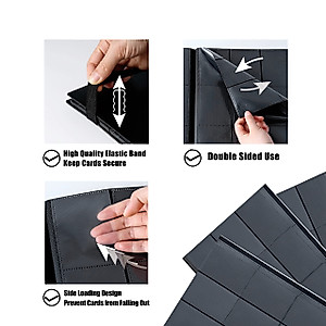 9 Pockets Trading Card Binder, Card Collectors Album Folder Waterproof Double-Sided 360 Side Loading Pockets for Trading Cards/Sports Card/Game Cards OS0720BK