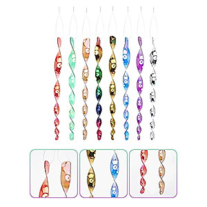 Cabilock 8Pcs Bird Blinder Reflective Hanging Decoy Pendant Sparkly Holographic Deterrent Bird Device for Orchard Garden 30CM Mixed Color