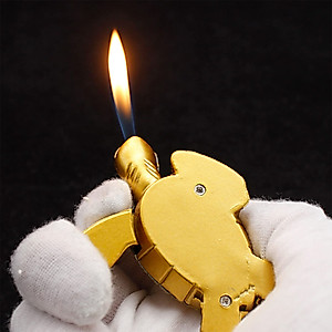 Torch Lighter, Creative Desktop Golden Turtle Butane Lighter, Cool Portable Gas Lighter, Adjustable Soft Flame Lighter, Refillable Butane Lighter for Outdoor Indoor Men Boyfriends Gift(Turtle)