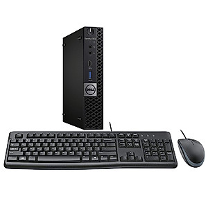 Dell Optiplex 7050 Micro Desktop, Intel i3, 16GB RAM, 256GB SSD, WiFi, Keyboard and Mouse, Windows 10 Pro (Renewed)