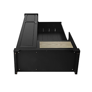 SPOFLYINN 0717-B0CRKLBTS6 Door Closet, One Size, Black as Shown