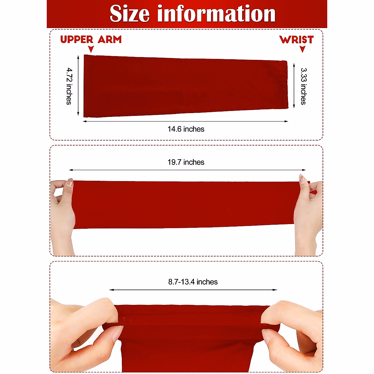 9 Pairs UV Protection Sleeves Cooling Sleeves Long Arm Covers Arm Sleeves for Men and Women (Bright Colors)