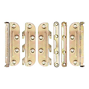 XIANEWS Surface Mounted Bed Rail Brackets-Bed Frame Hardware for Wood Bed Frame Headboards Footboards - Set of 4 (Screws Included)