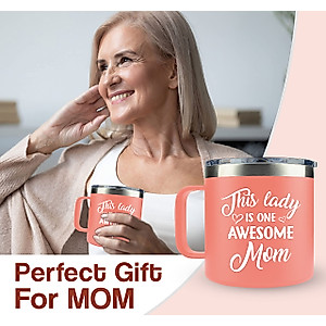 ZAZIKE Mothers Day Gifts for Mom, Women, Wife - Mothers Day Gifts from Daughter, Son - Gifts for Mom from Daughter, Son, Kids - Mom Gifts, Birthday Gifts for Mom, Mom Birthday Gifts, Mom Mug 14 Oz