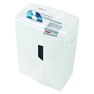 HSM shredstar X17, 17-Sheet Cross-Cut Paper/CD/Card Shredder, P-4 Security Level, 6.9 Gallon, White