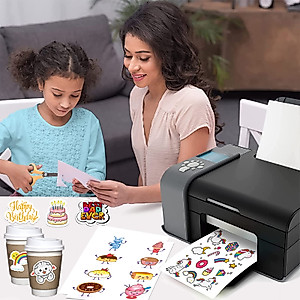 NefLaca 100 Full Sheets Sticker Paper for Laser & Ink Jet Printers, 8.5" x 11" Full Sheet Address Shipping Label, 100 Sheets 100 Labels